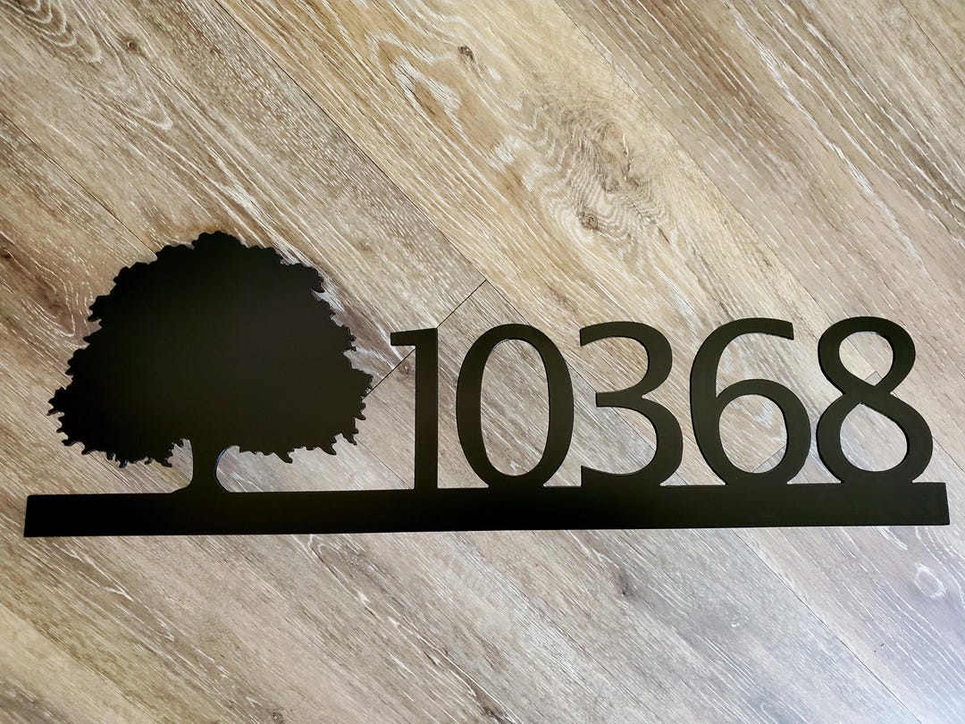Custom Metal Tree Home House Address Sign for Your Rock or Wall - Etsy