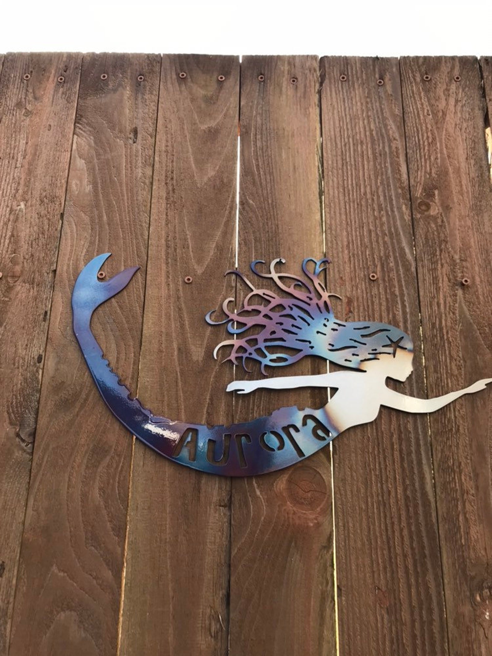 Custom Metal Mermaid Wall Art | Etsy
