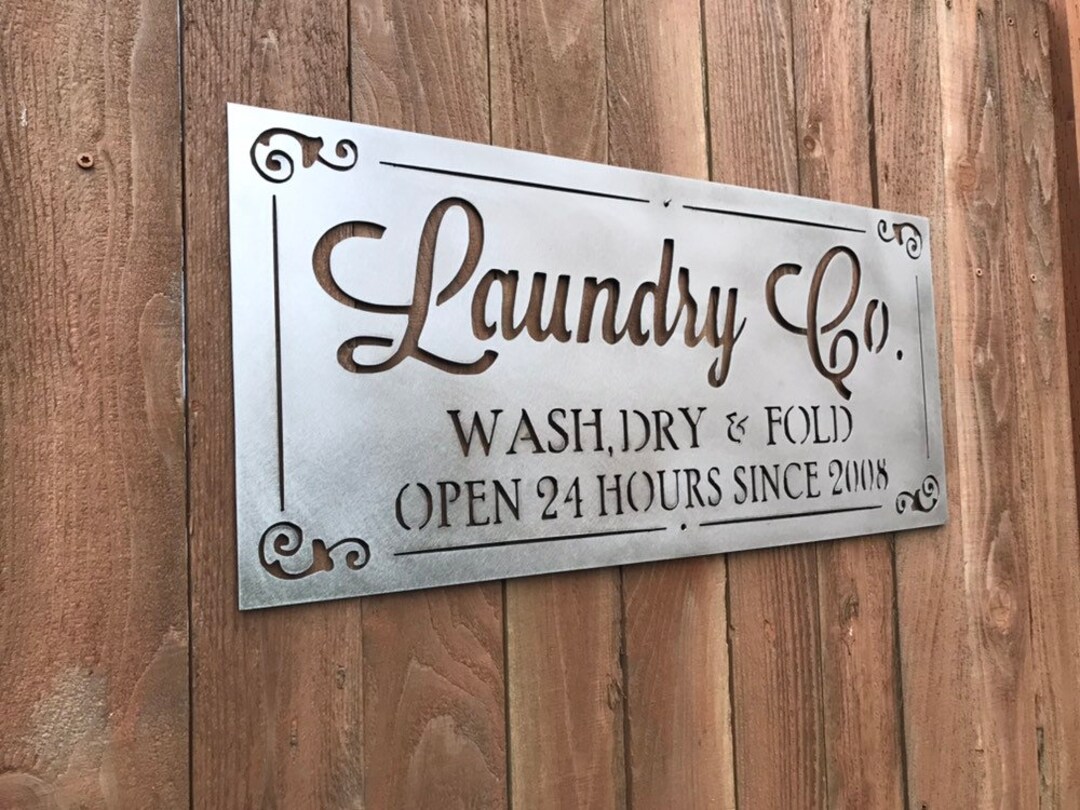 Custom Metal Laundry Sign - Etsy