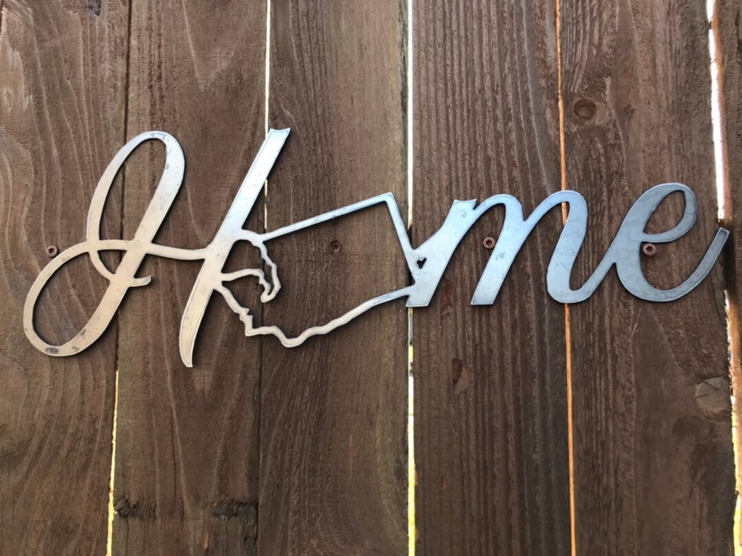 Custom Metal Washington Home Sign - Etsy