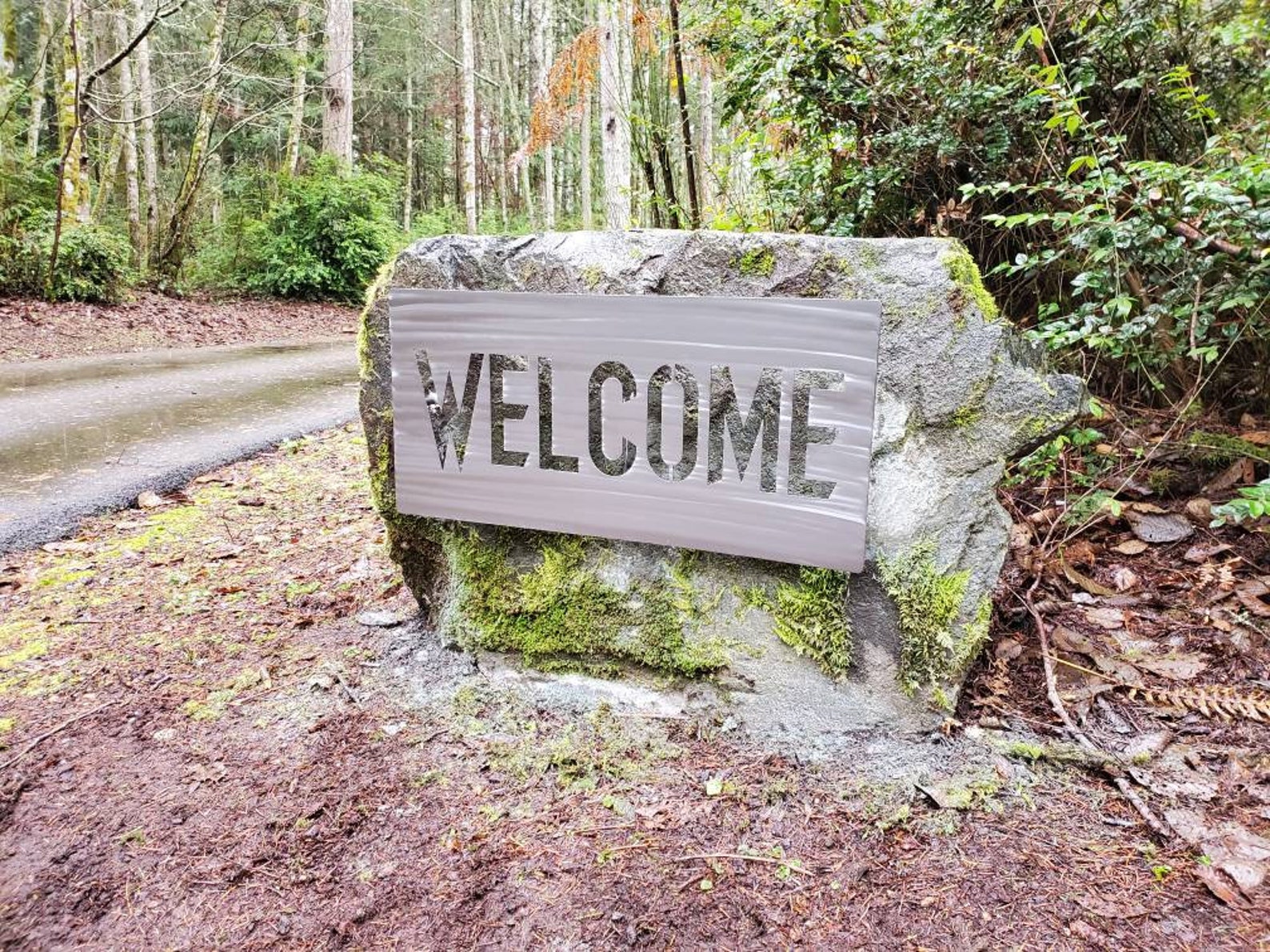 Custom Metal Welcome Sign Personalize Rock Sign - Etsy