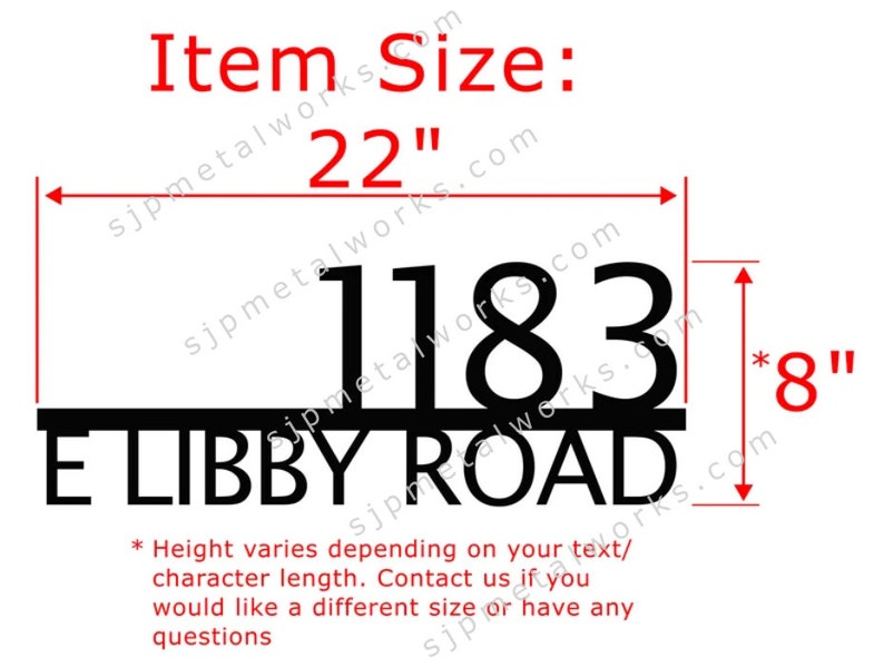 Custom Metal Address Sign for Rock Personalized Custom - Etsy