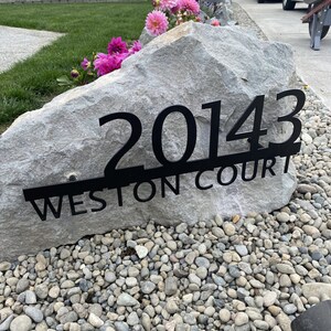 Custom Metal Address Sign for Rock Personalized Custom - Etsy