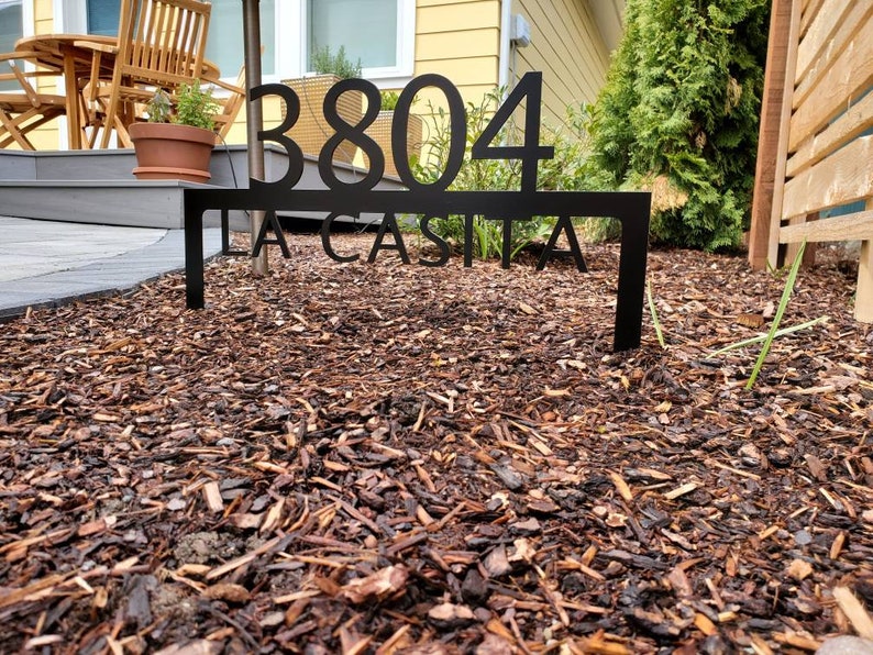 Custom Metal Home House Address Sign Yard Stake - Etsy
