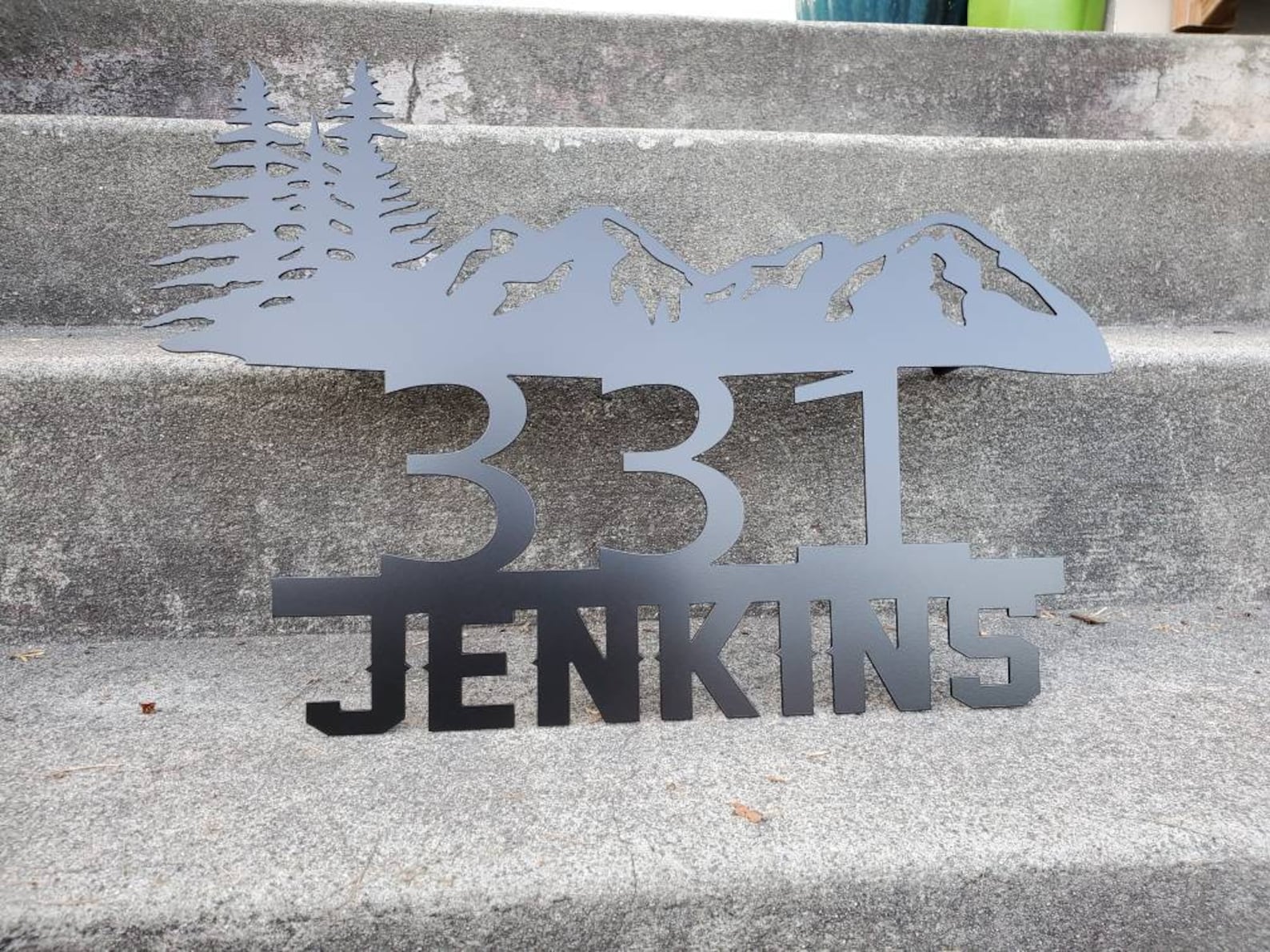 Custom Metal Mountain Address Sign Personalized With Name or Street - Etsy