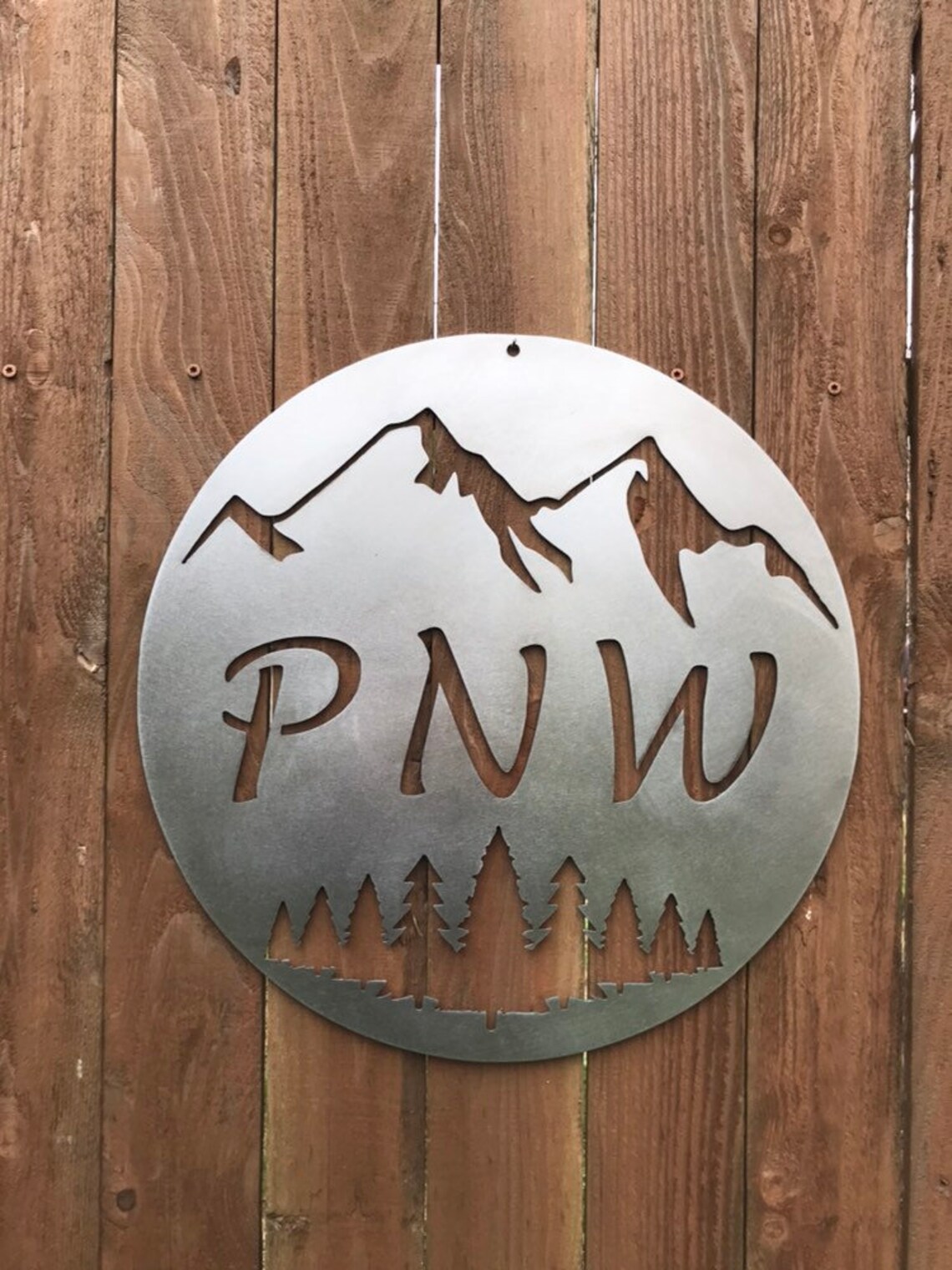 Custom Metal PNW Mountain Sign - Etsy