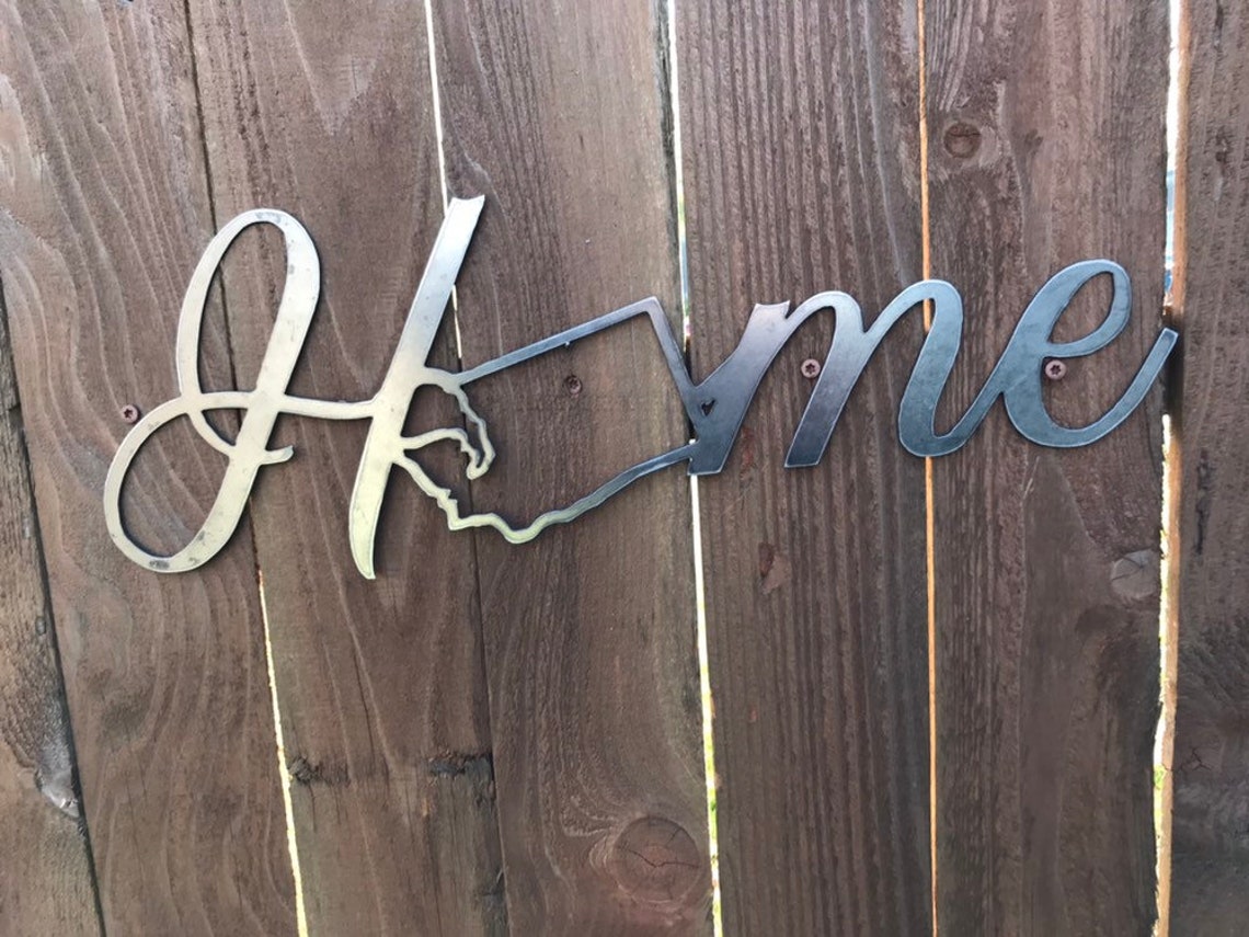 Custom Metal Washington Home Sign - Etsy