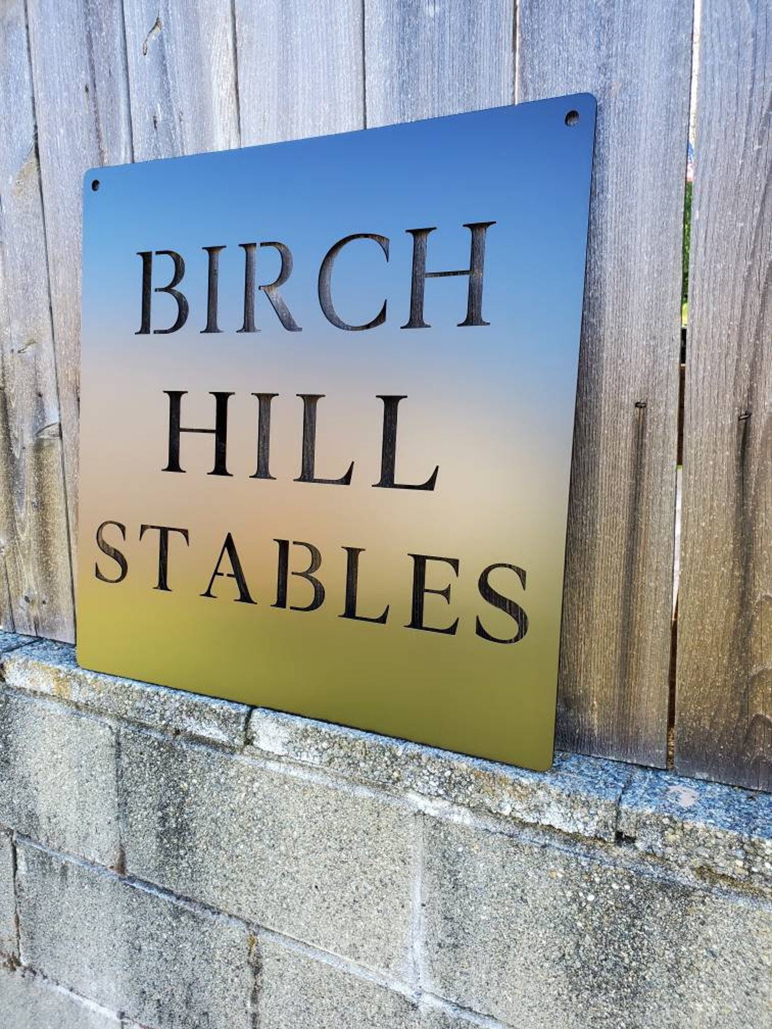 Custom metal ranch entrance sign personalized | Etsy