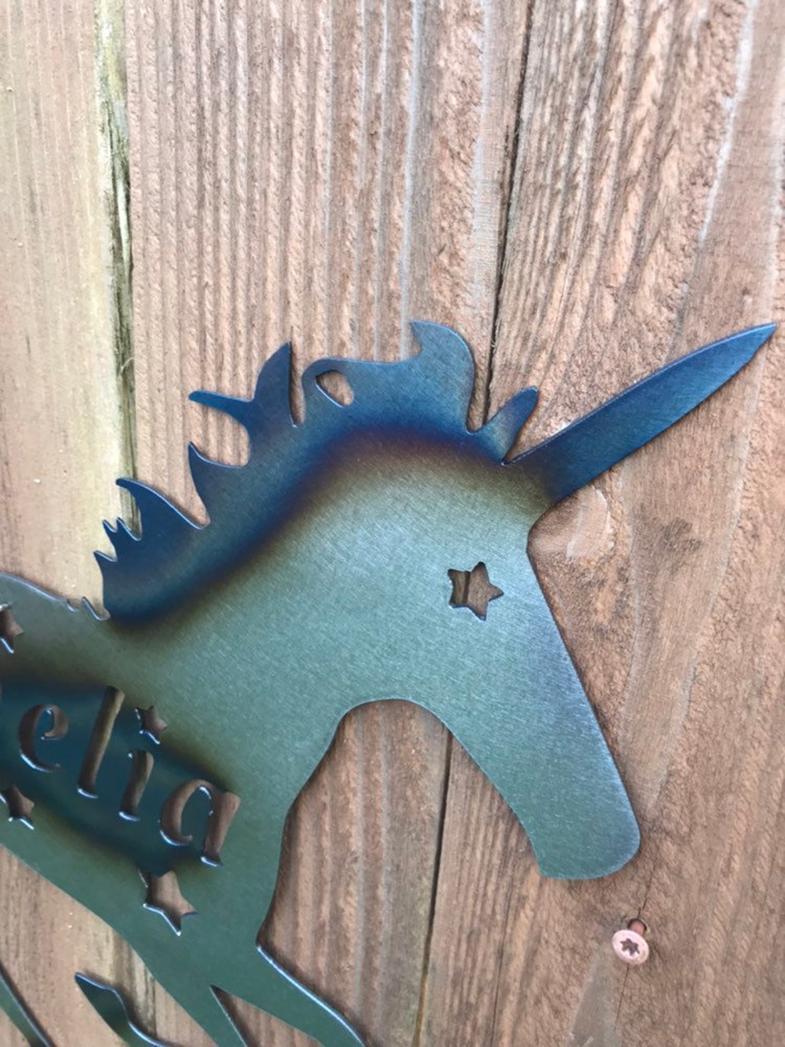 Custom Metal Personalized Unicorn Sign | Etsy