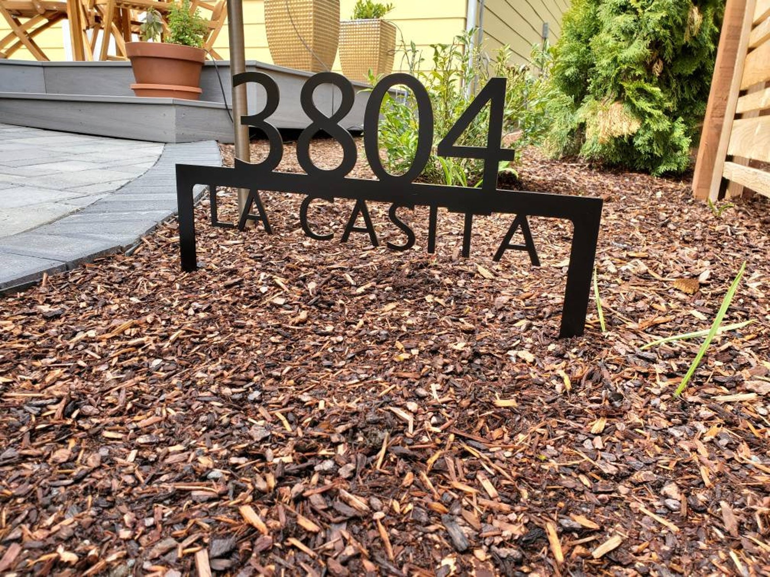 Custom Metal Home House Address Sign Yard Stake - Etsy