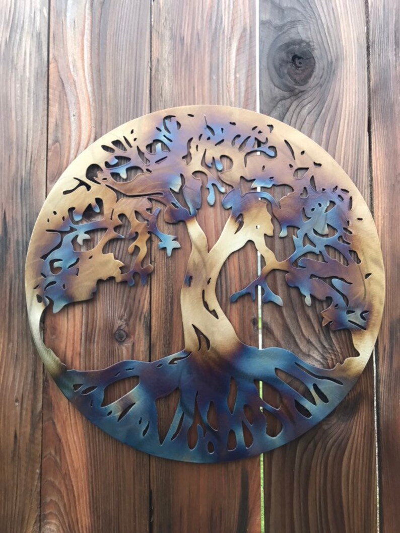 Custom Metal Tree of Life With Torch Finish - Etsy