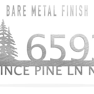 Custom Metal Home House Address Sign With Tree for Rock or Wall - Etsy