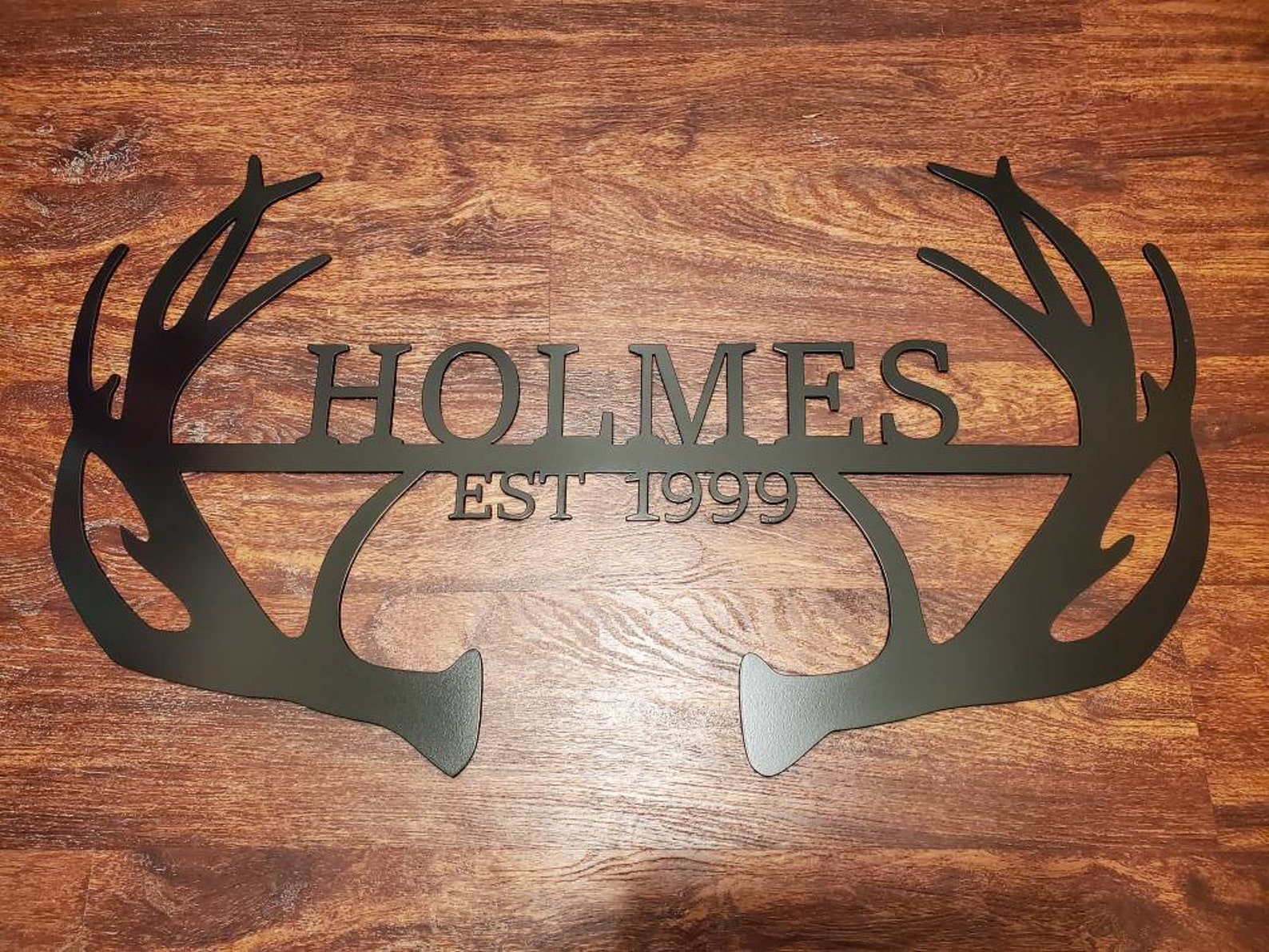 Custom Metal Antler Sign Personalized - Etsy