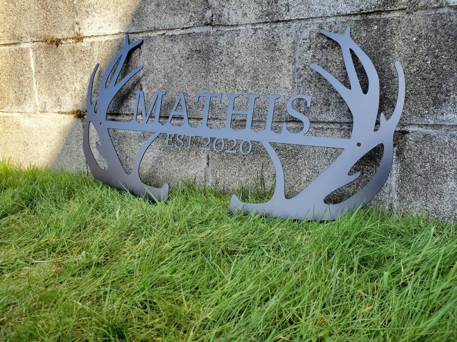 Custom Metal Antler Sign Personalized - Etsy
