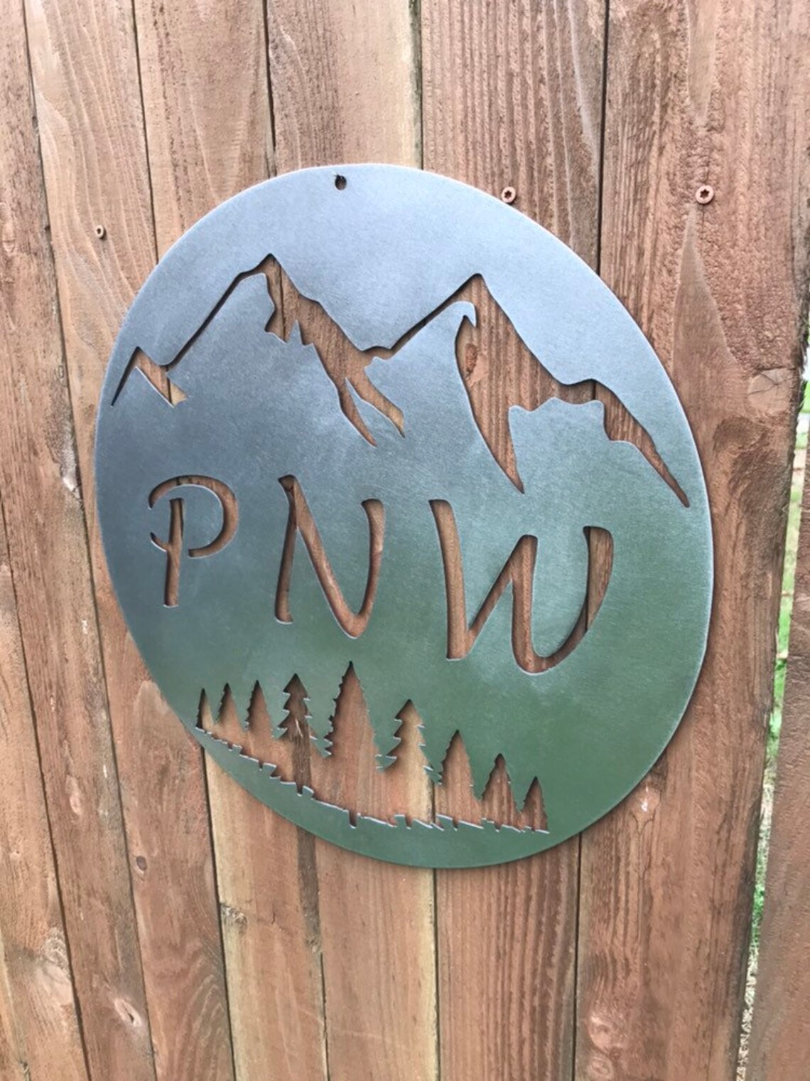 Custom Metal PNW Mountain Sign - Etsy