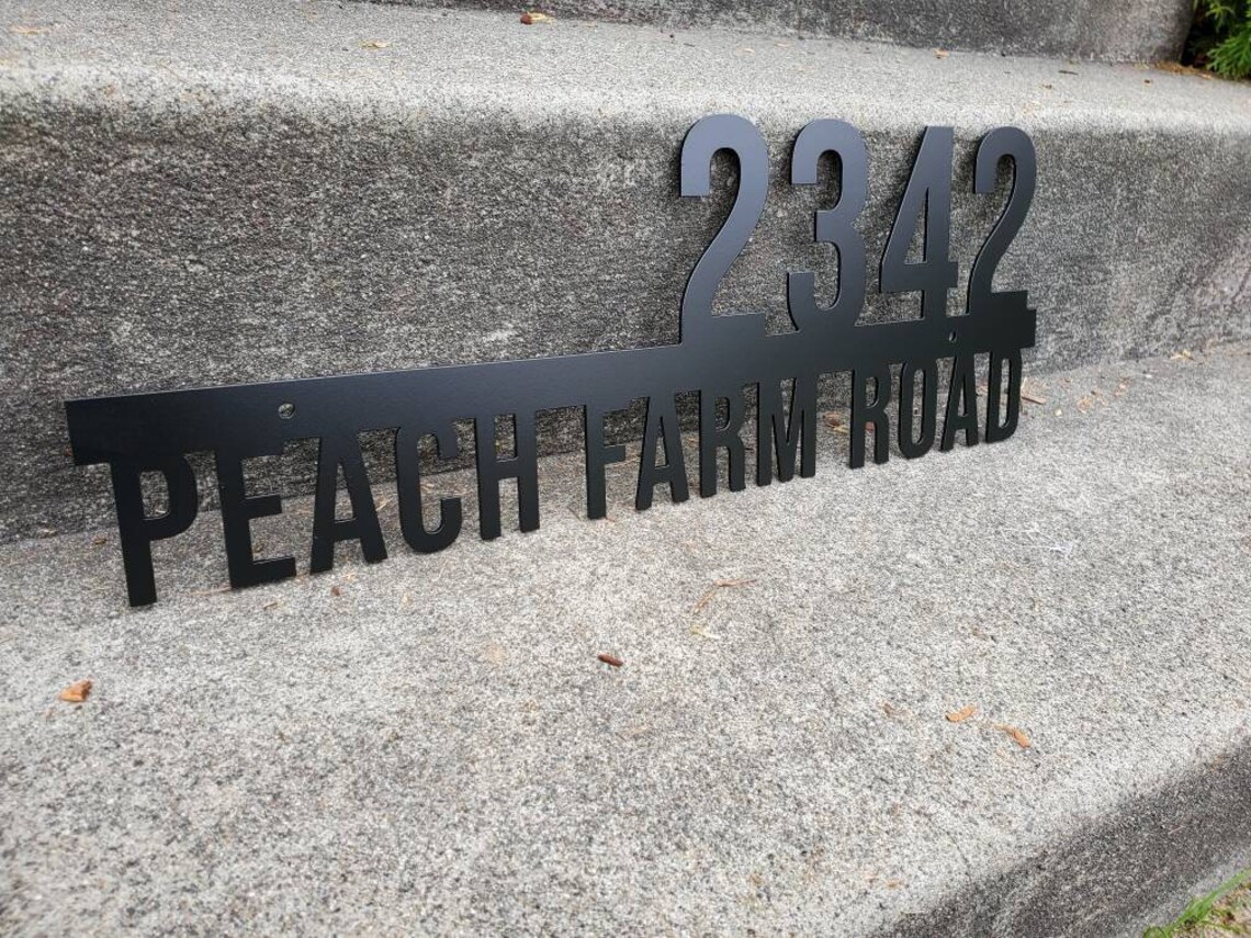 Metal House Numbers Address Plaque Housewarming Gifts - Etsy