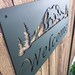 Custom Metal Mountain Welcome Sign - Etsy