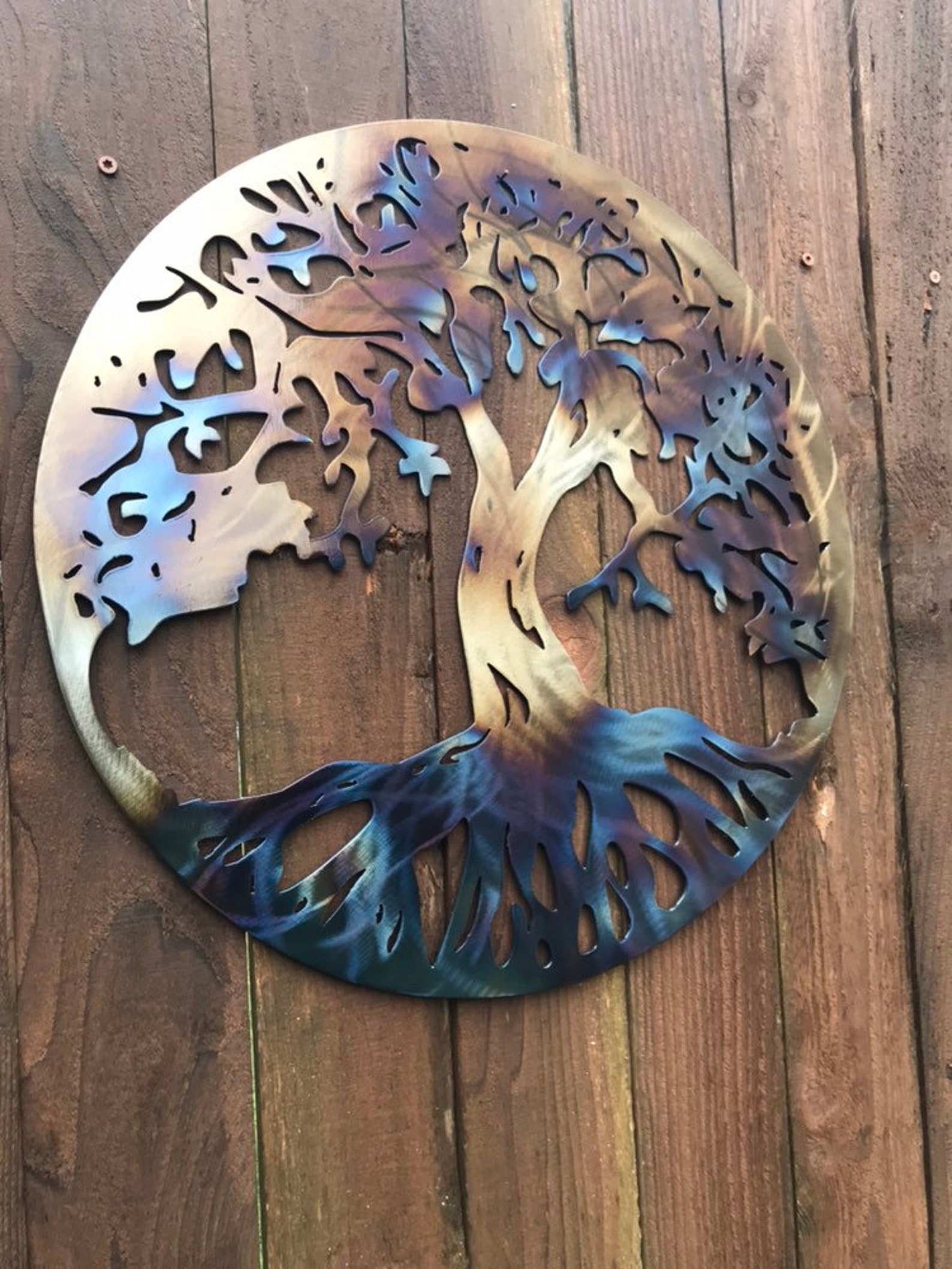 Custom Metal Tree of Life With Torch Finish - Etsy