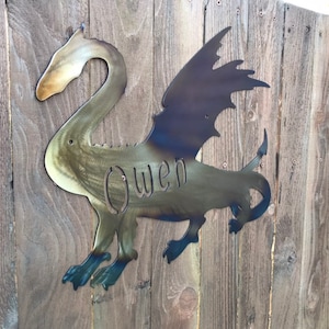 Custom Metal Personalized Dragon Sign Wall Art - Etsy