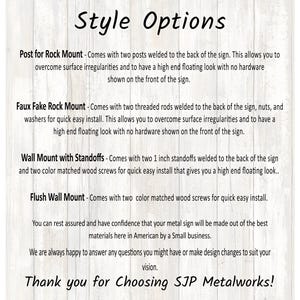 Custom Metal Address Sign for Rock Personalized Custom Address Modern ...