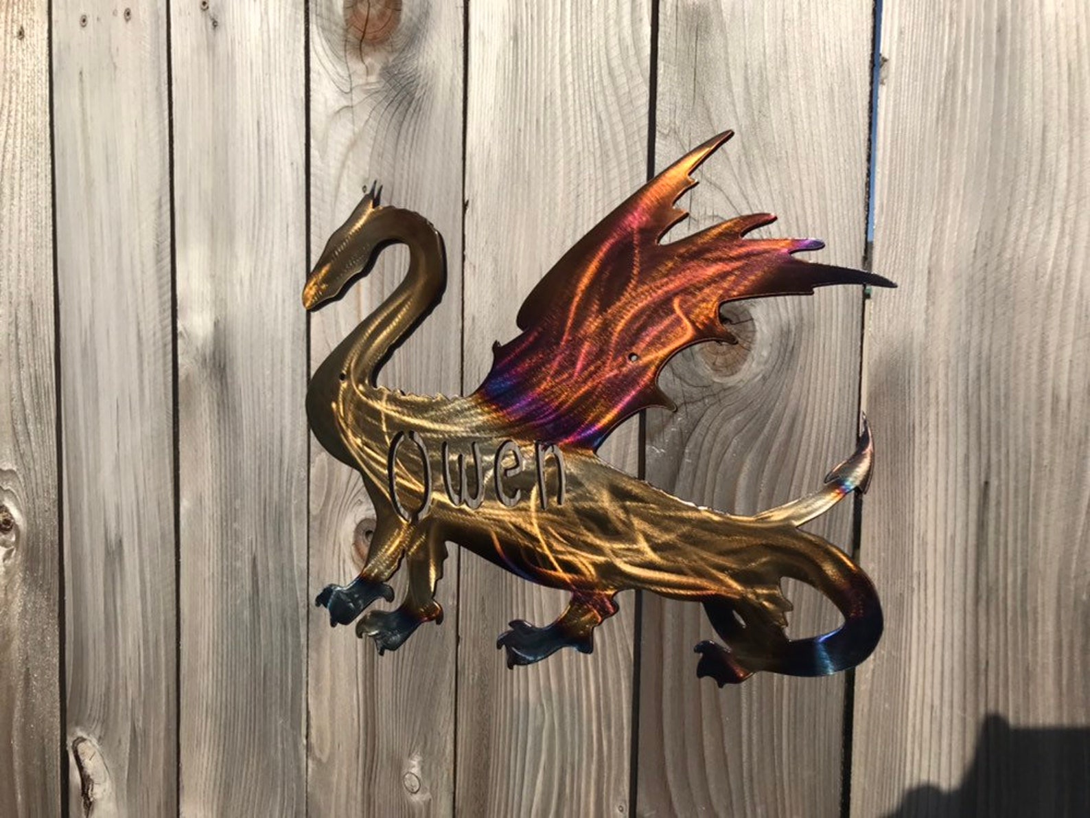 Custom Metal Personalized Dragon Sign Wall Art | Etsy