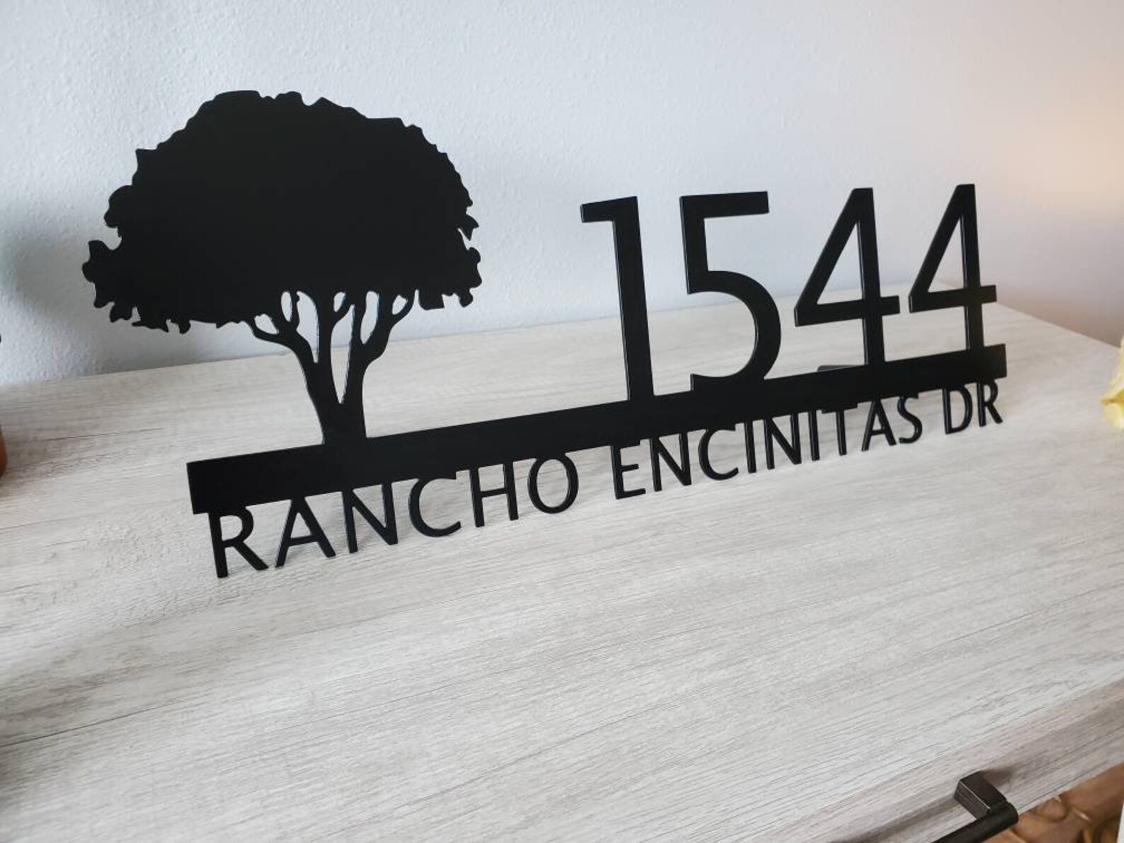 Custom Metal Home House Address Sign With Tree for Your Rock - Etsy