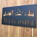 Custom Metal Mountain Welcome Sign - Etsy