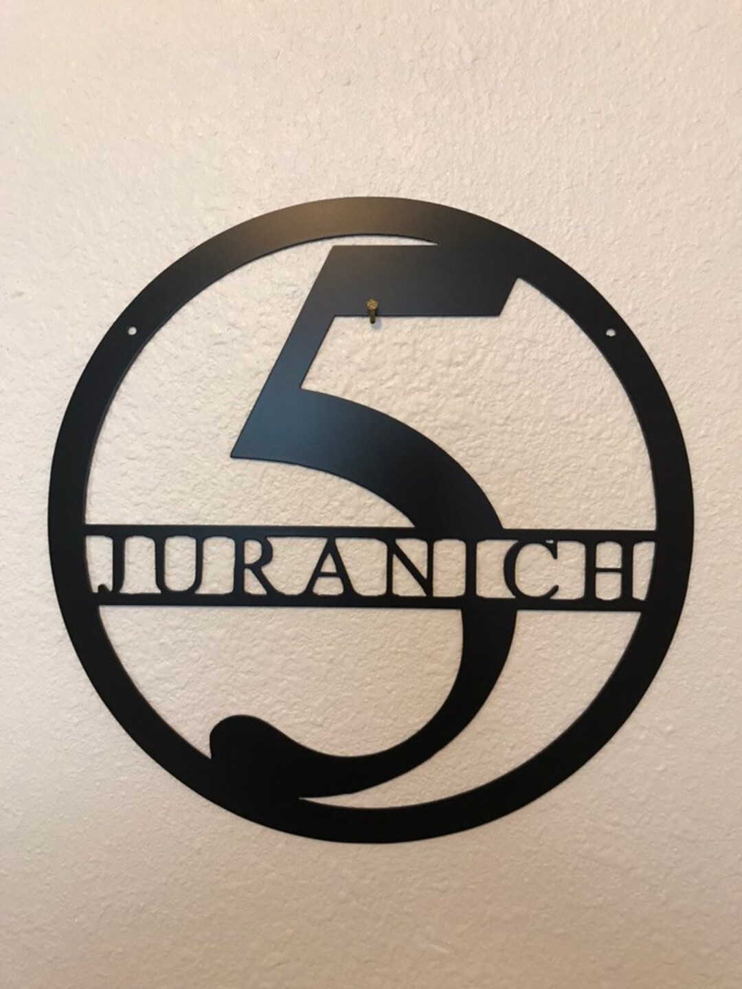 Custom Metal Round Monogram Personalized Sign Wall Art - Etsy