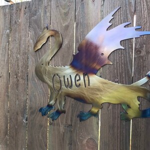 Custom Metal Personalized Dragon Sign Wall Art - Etsy