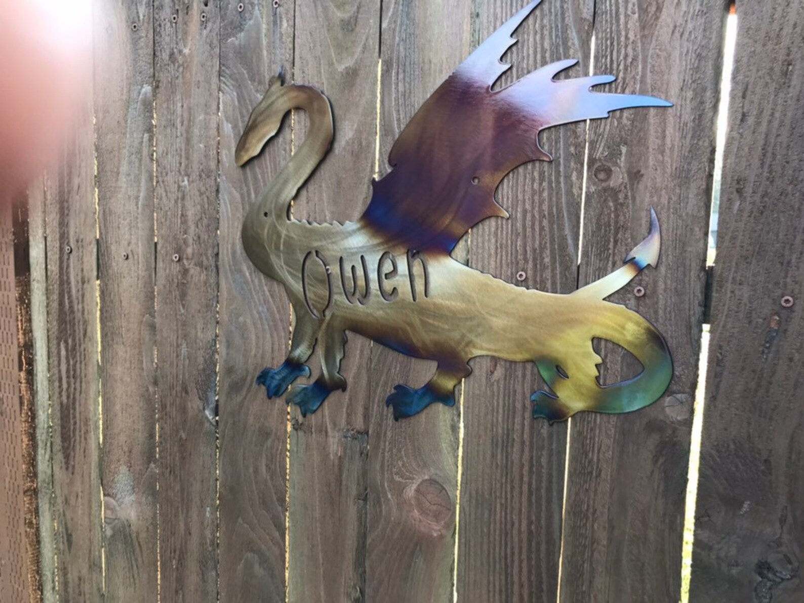 Custom Metal Personalized Dragon Sign Wall Art | Etsy