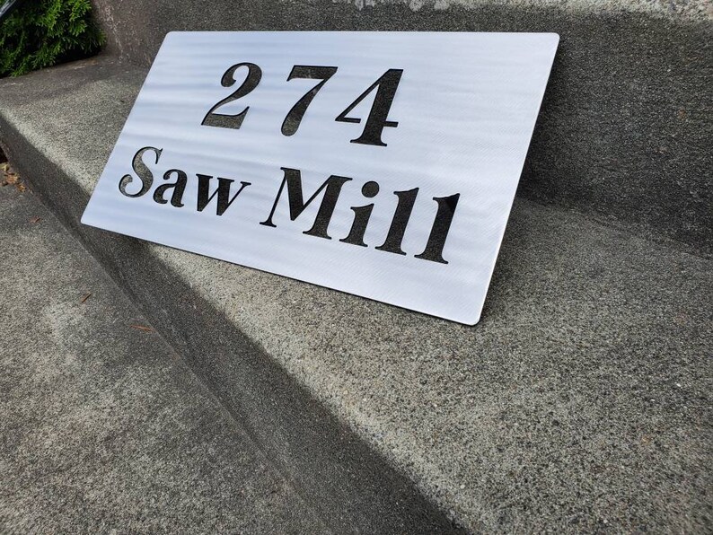 Custom Metal Rock Address Sign Plaque House Numbers - Etsy