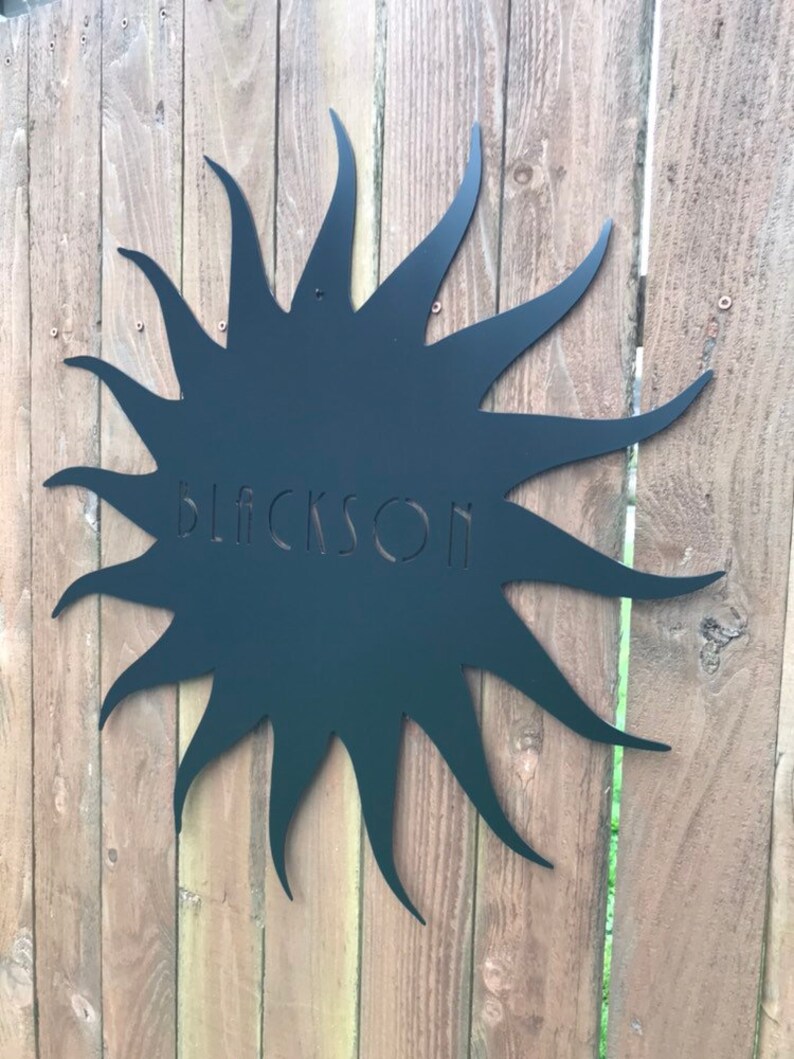 Custom Metal Personalized Sun Sign - Etsy