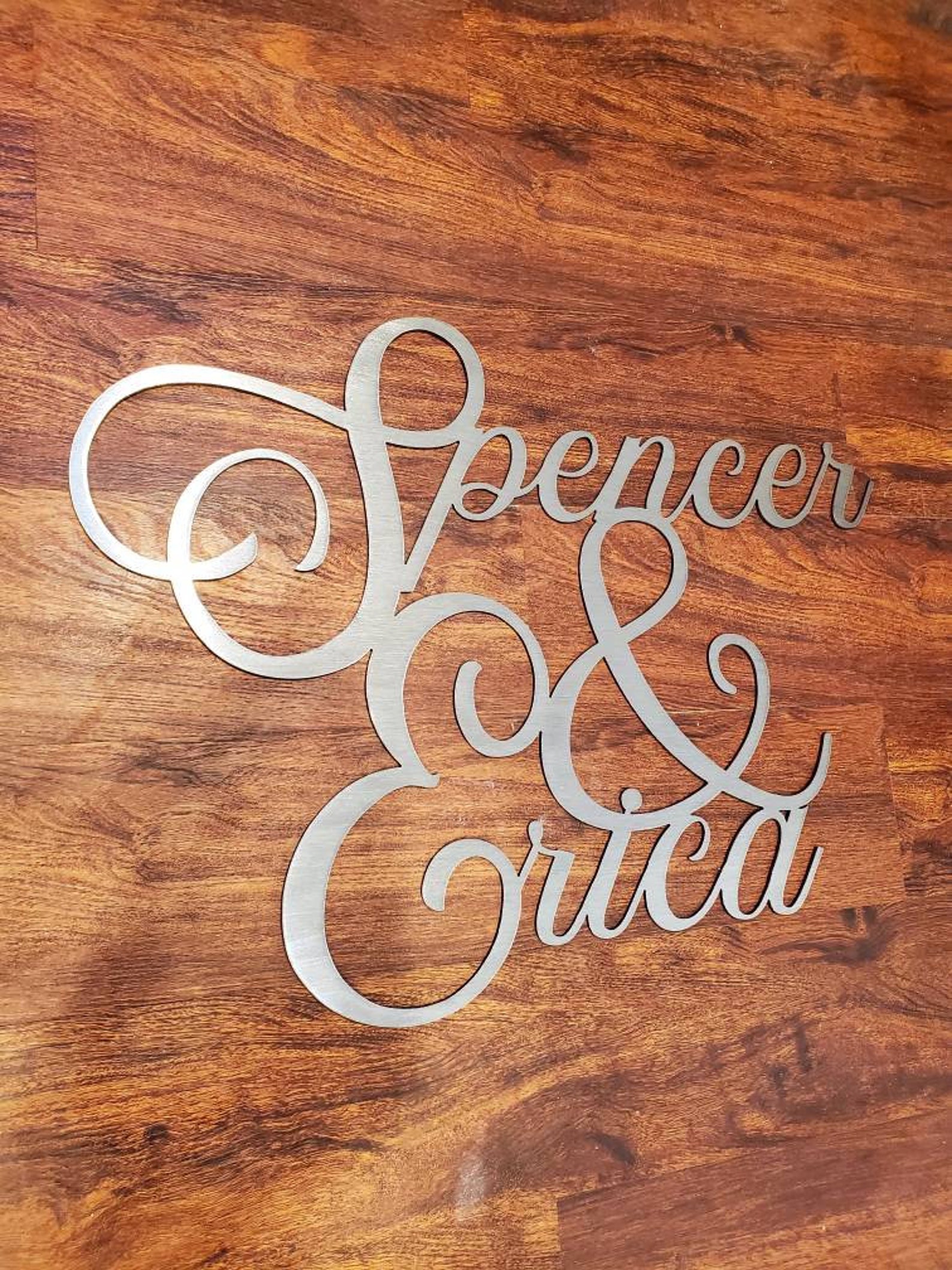 Custom Metal Name Cursive Sign Wedding | Etsy