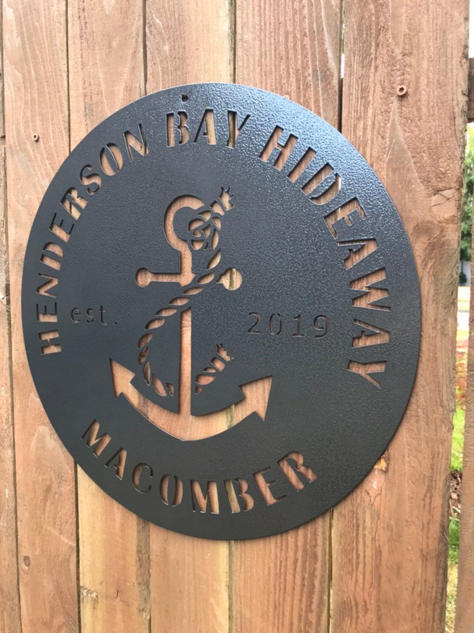 Custom Metal Beach Oyster Cove Personalized Sign Wall Art | Etsy