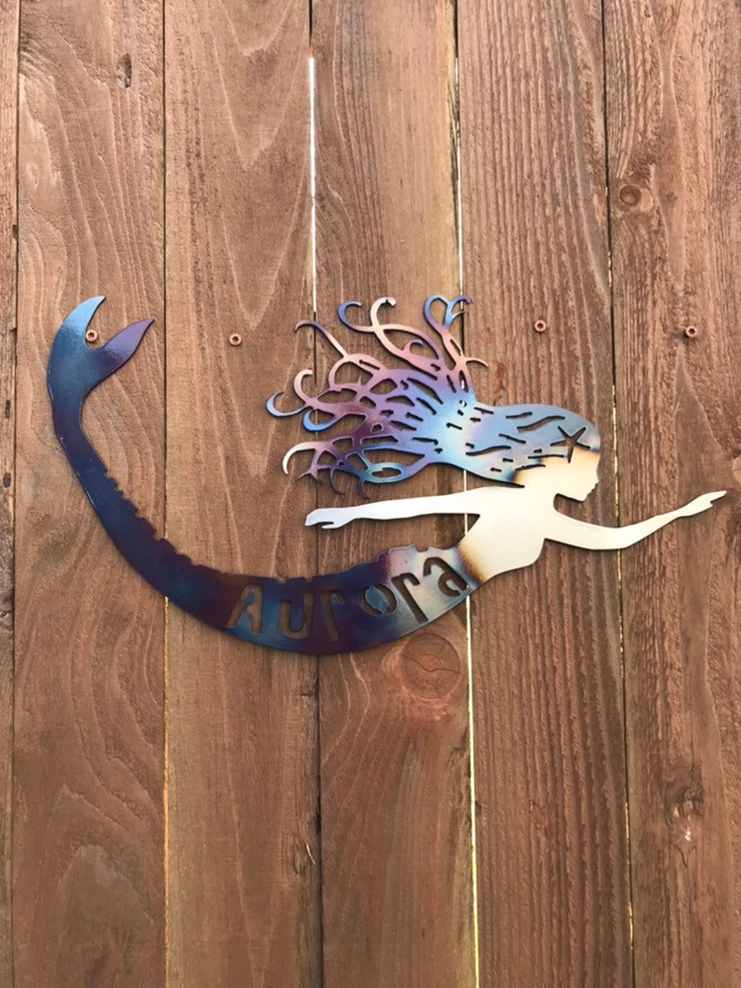 Custom Metal Mermaid Wall Art - Etsy
