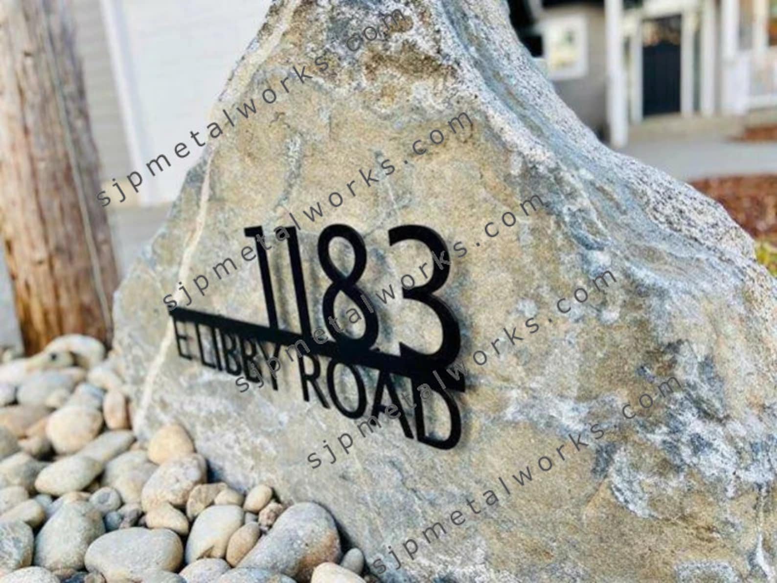 Custom Metal Address Sign for Rock Personalized Custom - Etsy