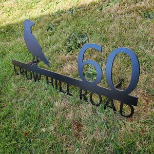 Custom Metal Bird Crow Home House Address Sign for Your Rock or Wall - Etsy