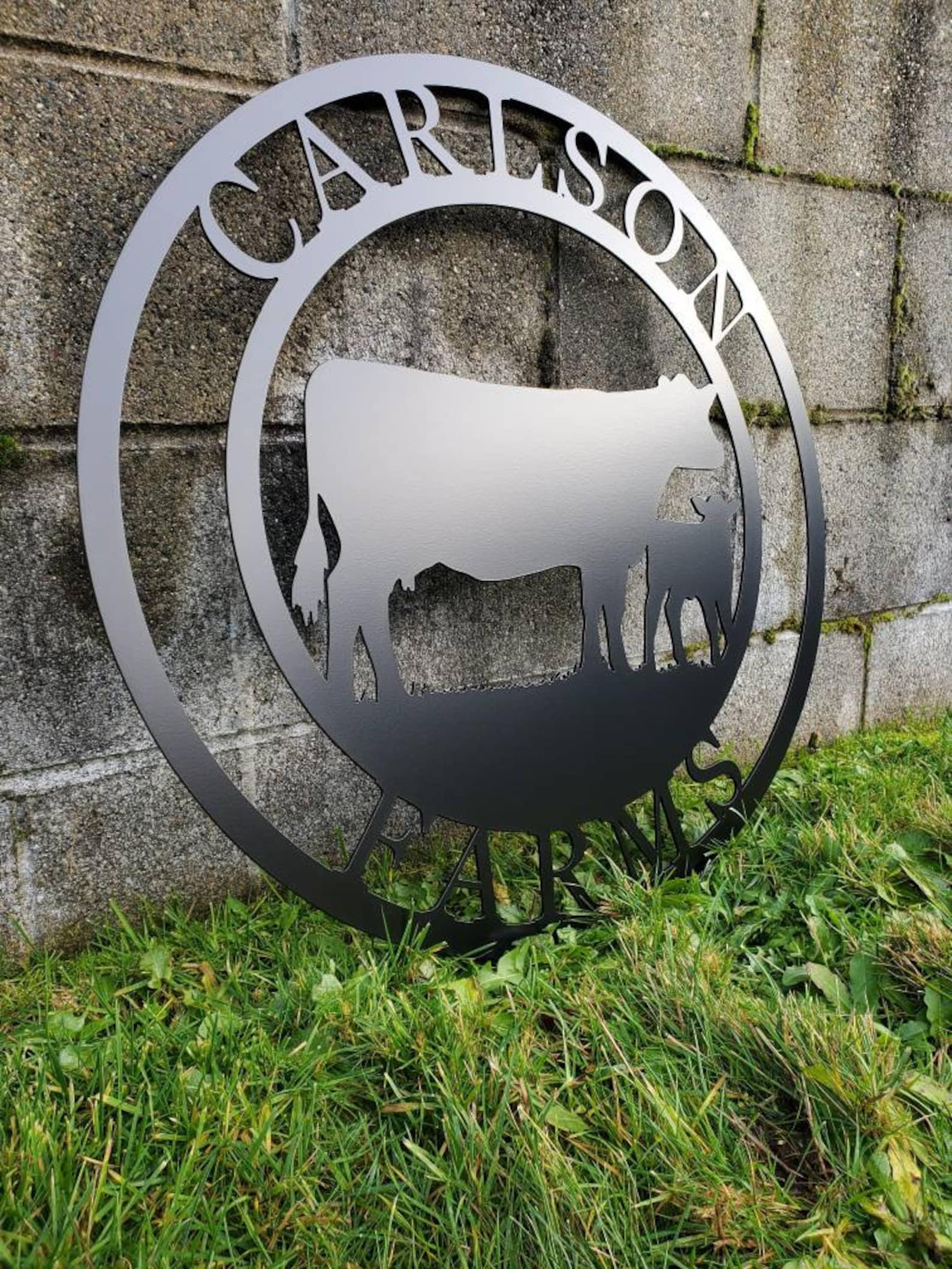 Cattle Metal Sign Custom Metal Cow and Calf Sign Personalized - Etsy