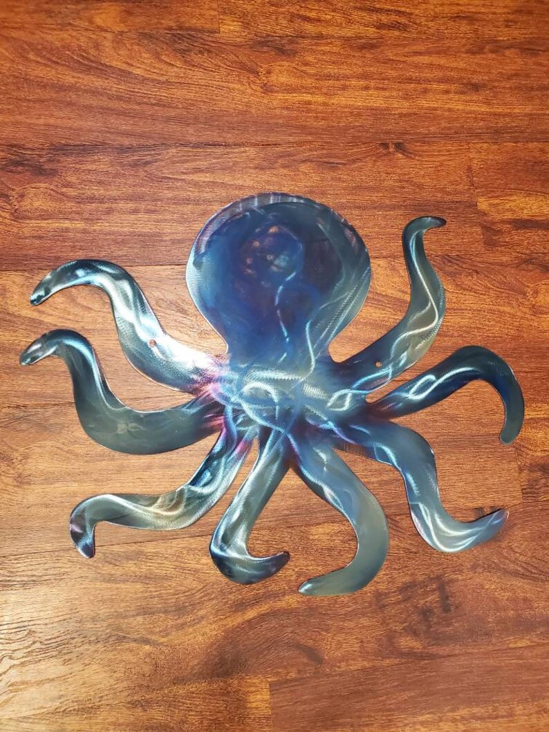 Custom metal octopus wall art decor hanging | Etsy