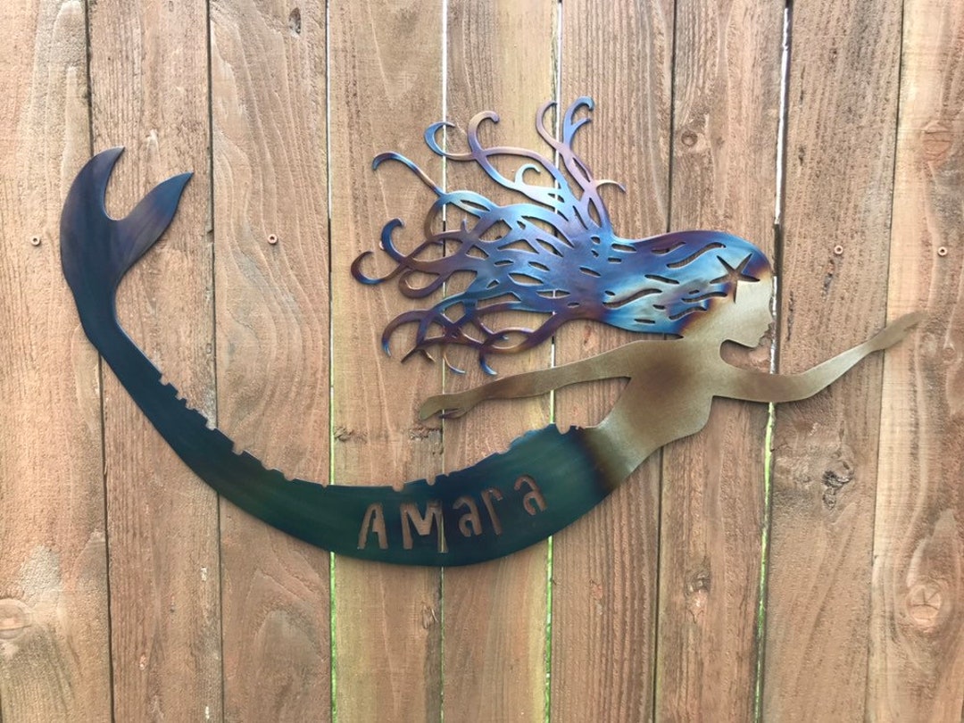 Custom Metal Personalized Mermaid 30" - Etsy