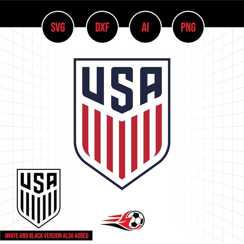 Usa Soccer Flag Svg - Etsy