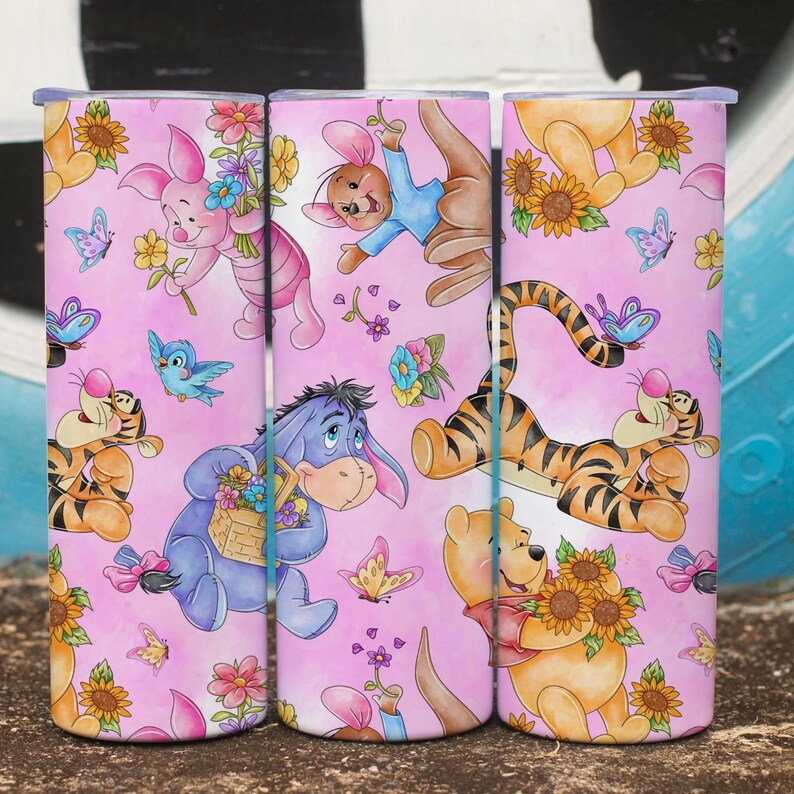 150+ Winnie the Pooh Tumbler Wrap Bundle, Cartoon PNG, Cartoon Tumbler ...