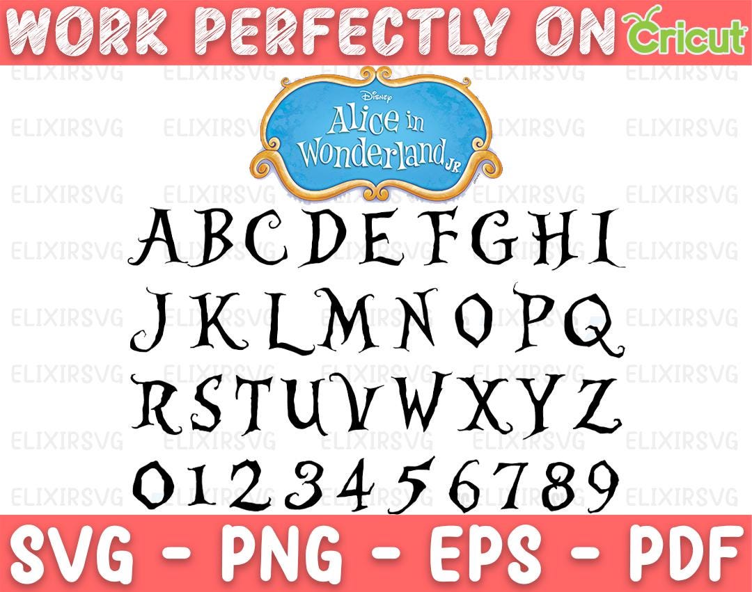 Alice Font Svg Bundle, Alice Font , Alice Png Bundle, Alice Clipart ...