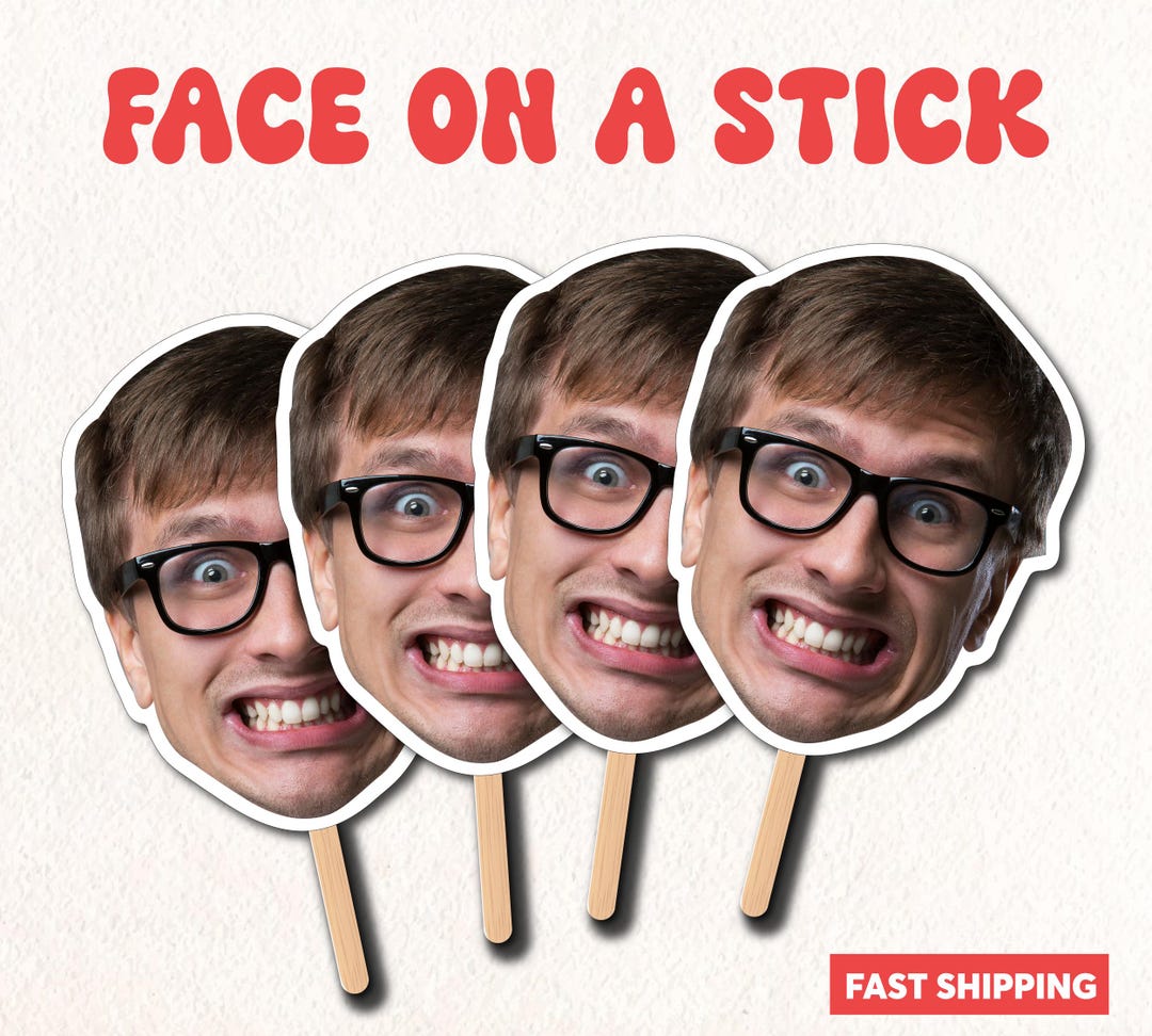 Printable Face Paddle | Custom Face Sign for Birthdays | Funny Face ...