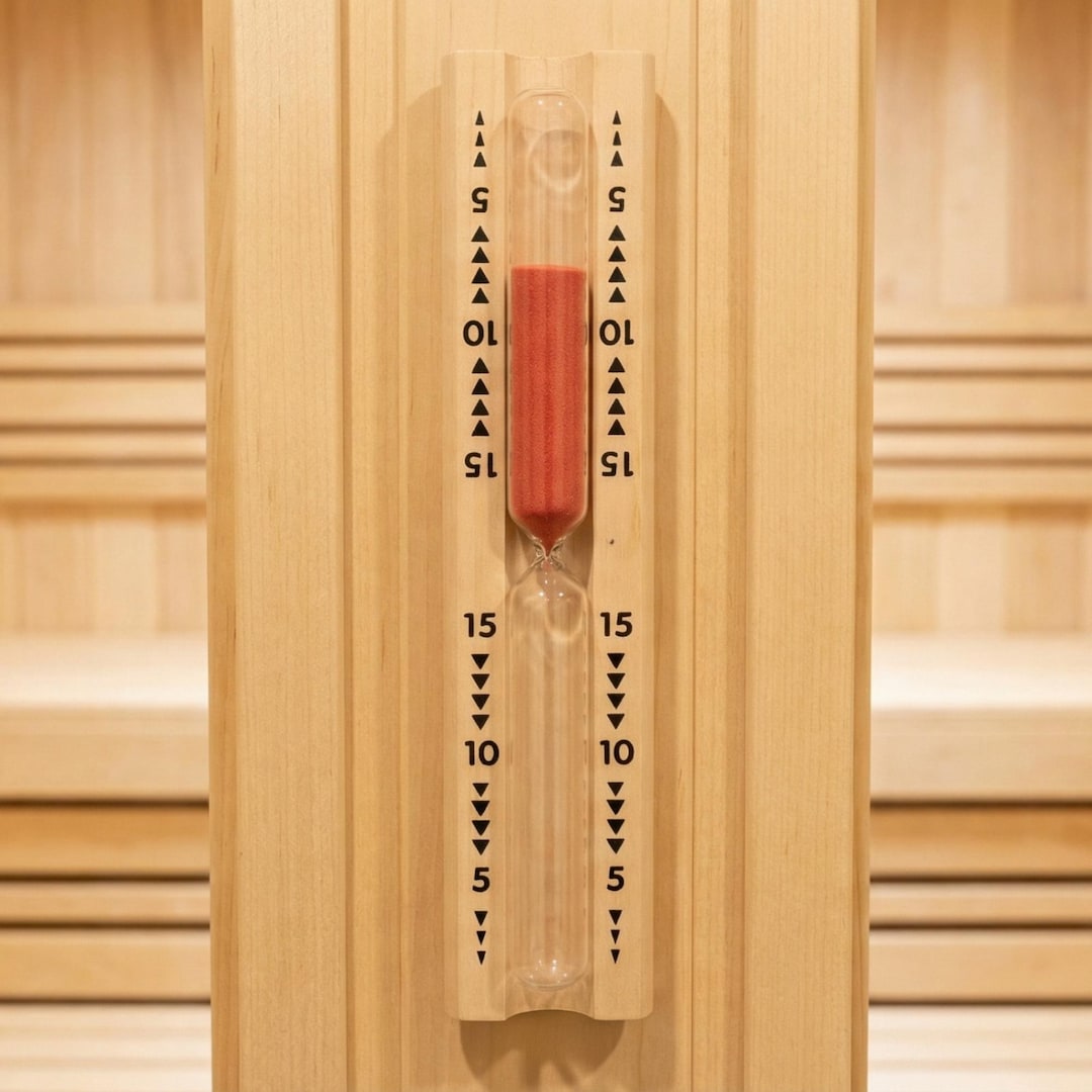 15 Minute Sauna Sand Timer, Cedar Wood Sauna Hourglass for Heat Safe ...