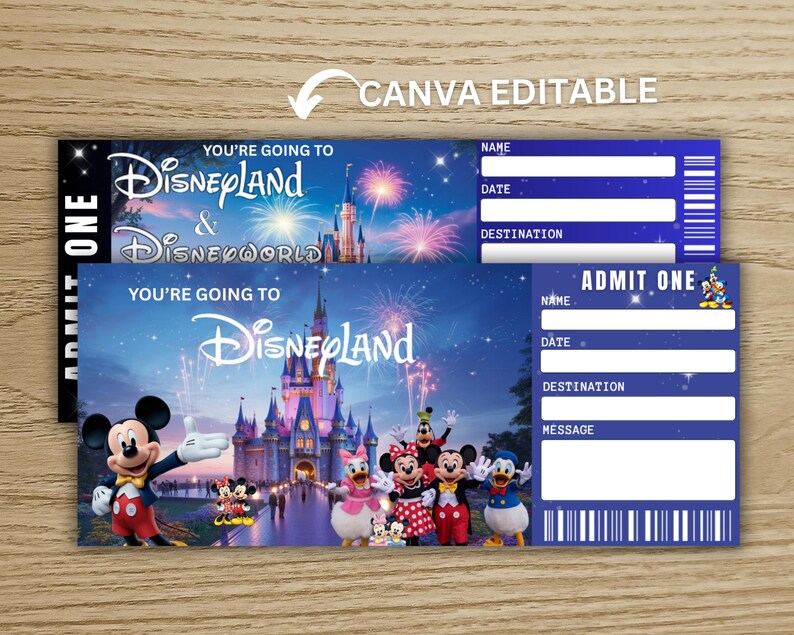 Disneyland and Disneyworld Ticket | Magic Amusement Ticket | Family ...