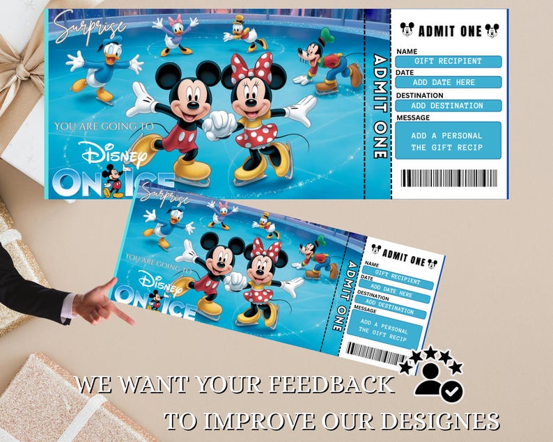 Disney On-ice Show Ticket Custom Printable – Magical Surprise Trip ...