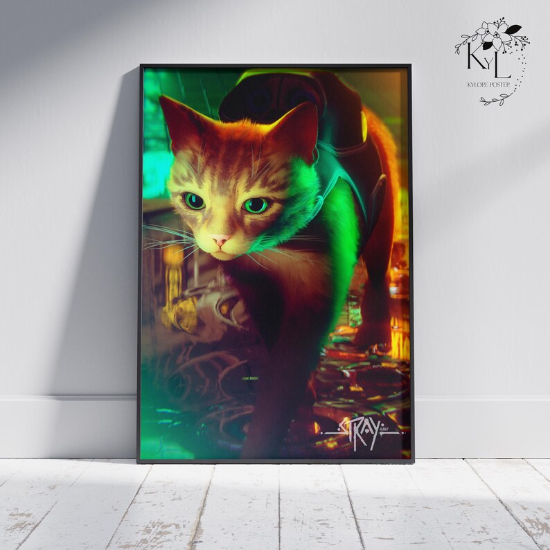 Stray Poster : Adventure Game Art Print - Etsy