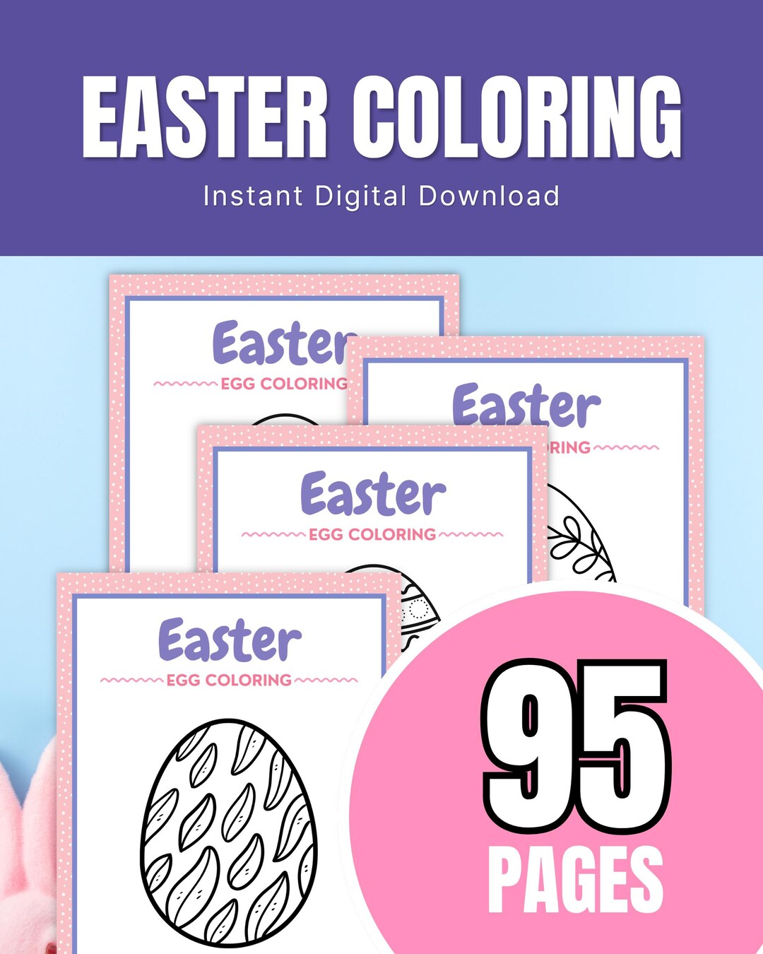 Easter Coloring Pages Printable for Kids Easy Preschool Toddler ...