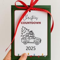 Printable Christmas Countdown Coloring Page | Kids Advent Activity ...